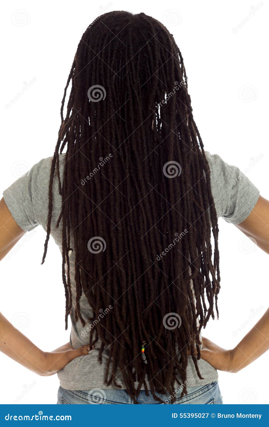 Model Isolated Showing Her Back Stock Image - Image of grey, people ...