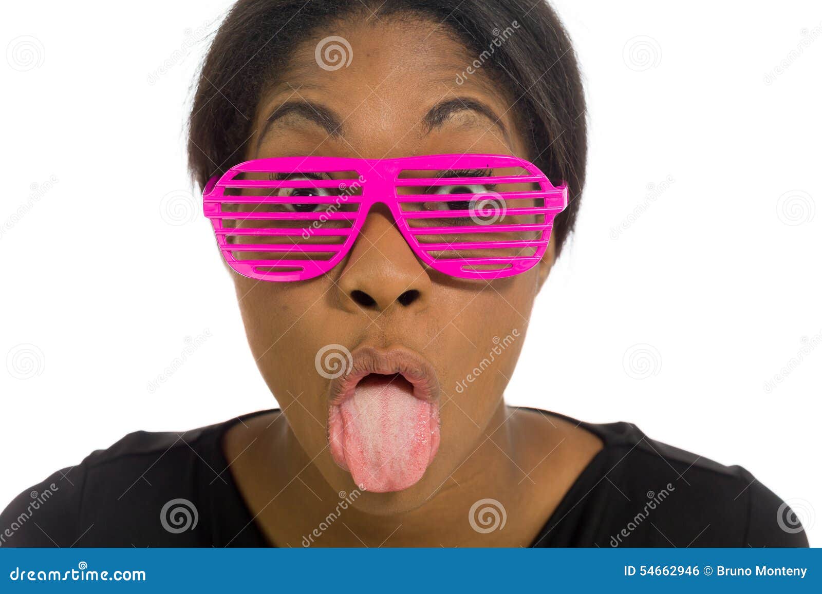 Model Isolated Sticking Tongue Out Stock Photo - Image of people ...