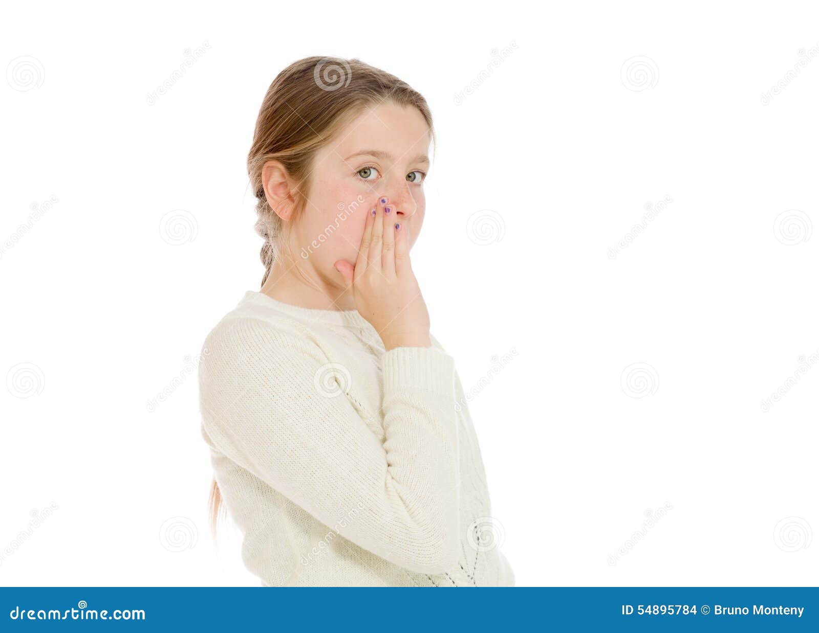 Model Isolated Talking Shouting Voice Stock Photo - Image of woman ...