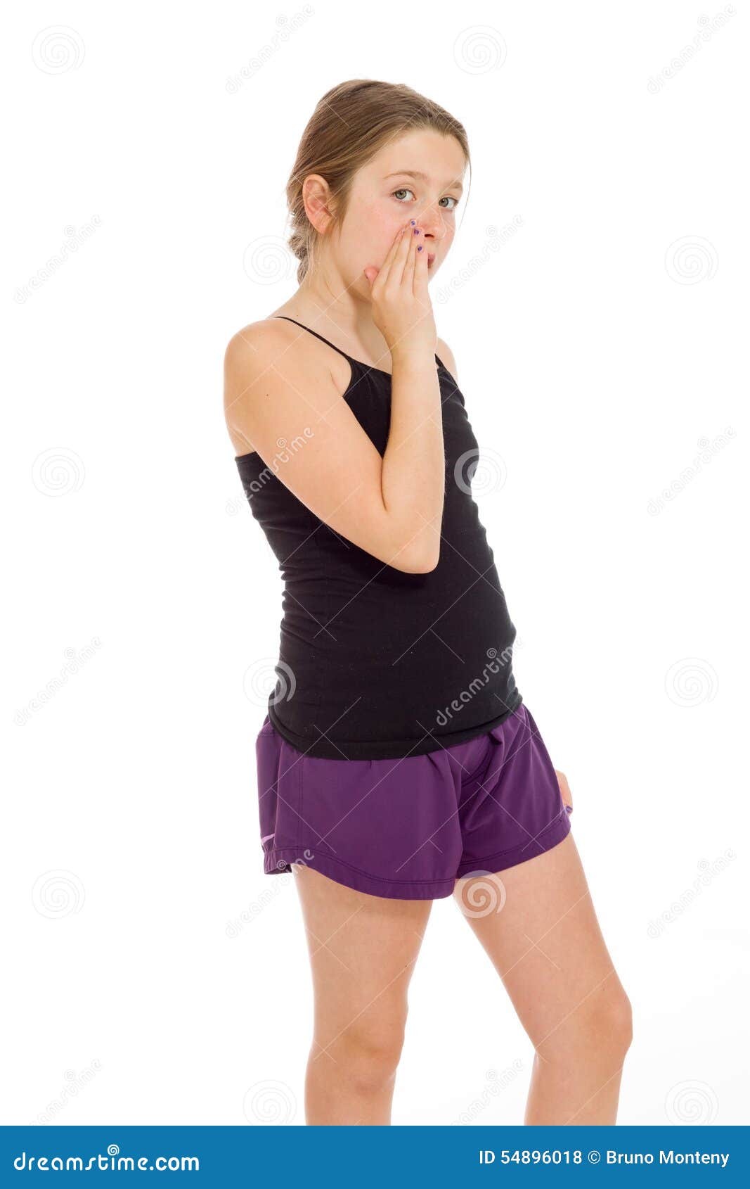 Model Isolated Talking Shouting Voice Stock Photo - Image of fitness ...