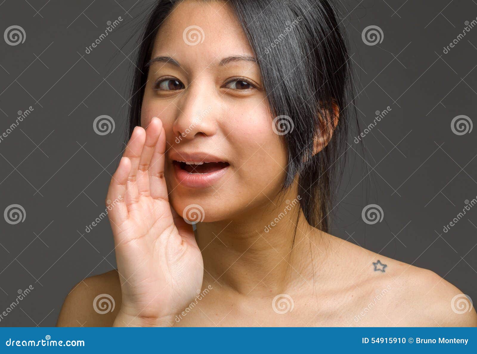 Model Isolated Talking Shouting Voice Stock Photo - Image of opinion ...