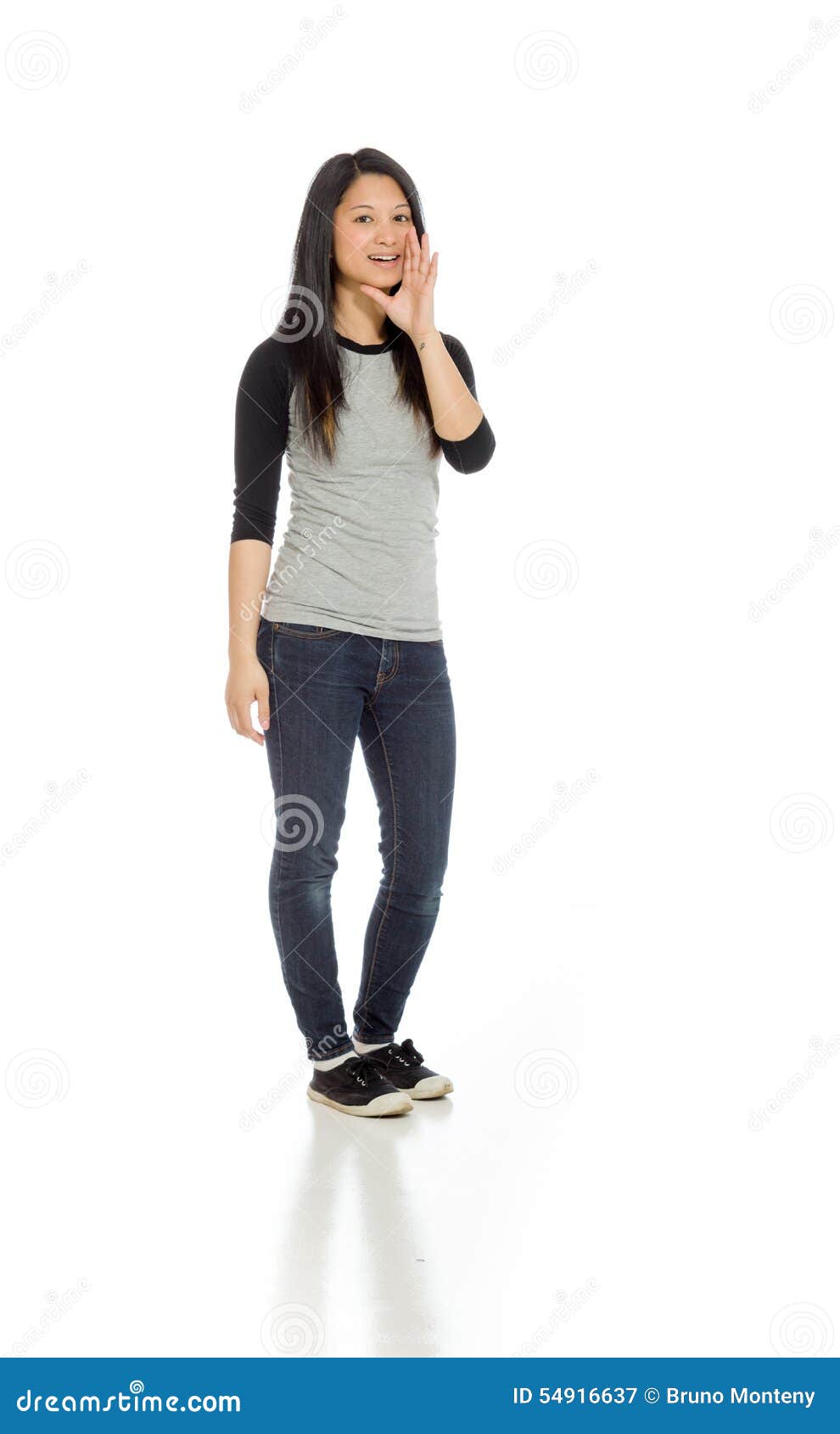 Model Isolated Talking Shouting Voice Stock Image - Image of casual ...