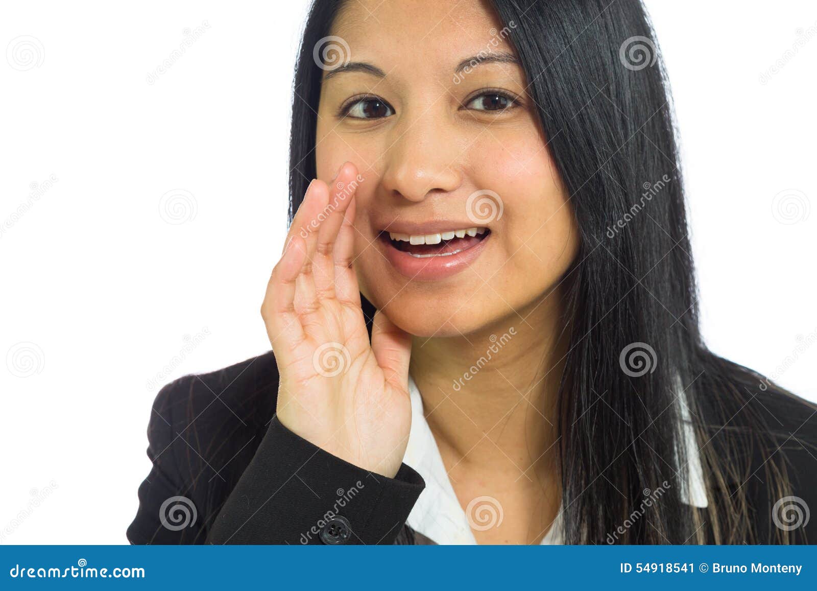 Model Isolated Talking Shouting Voice Stock Image - Image of mouth ...