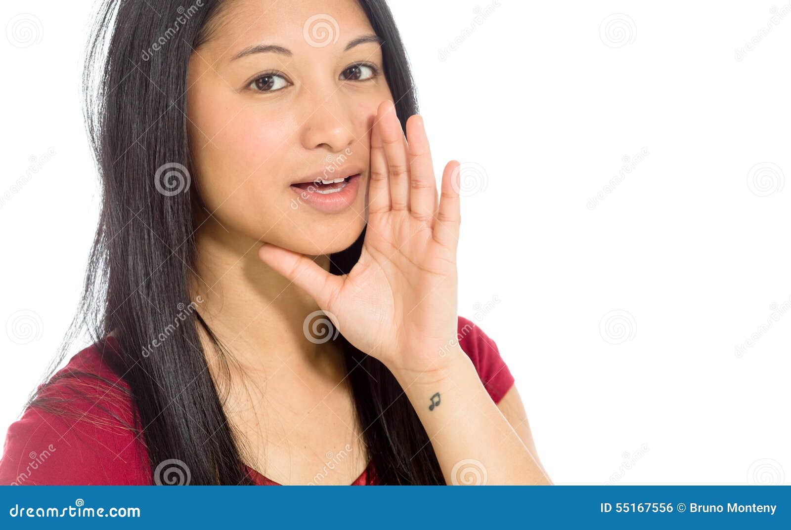 Model Isolated Talking Shouting Voice Stock Photo - Image of opinion ...