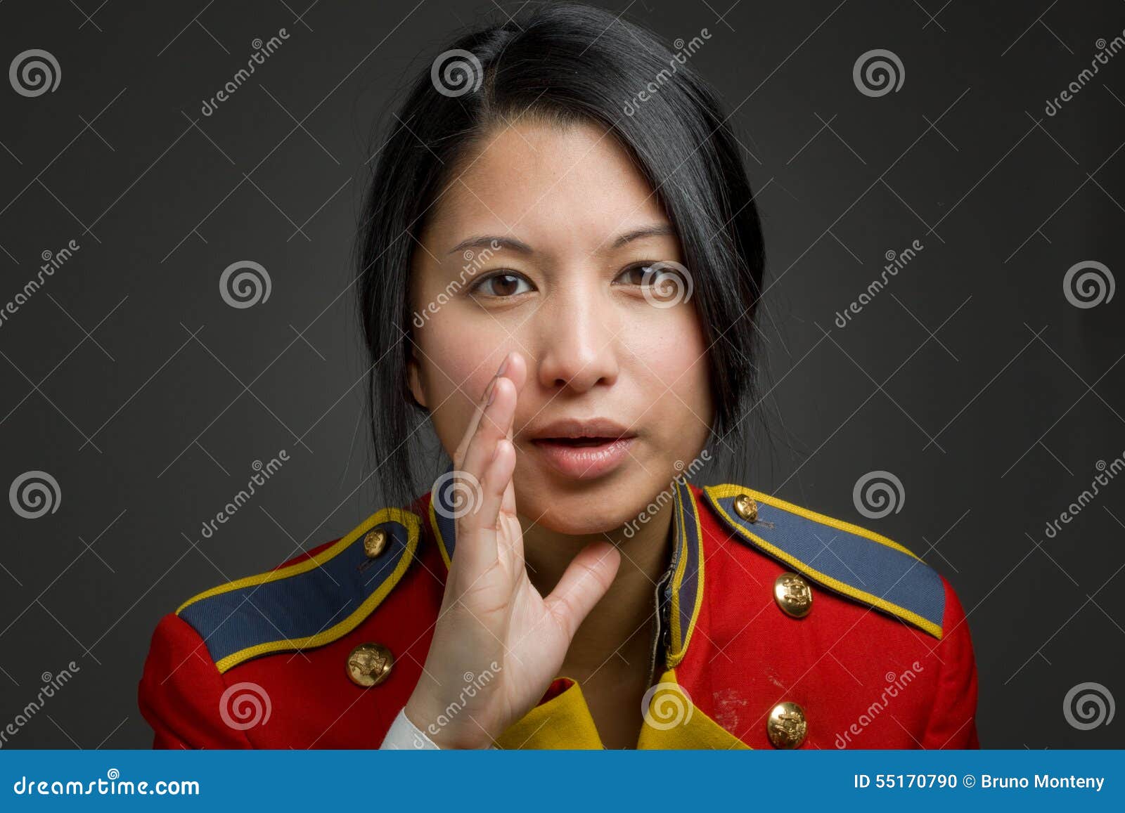 Model Isolated Talking Shouting Voice Stock Photo - Image of mouth ...
