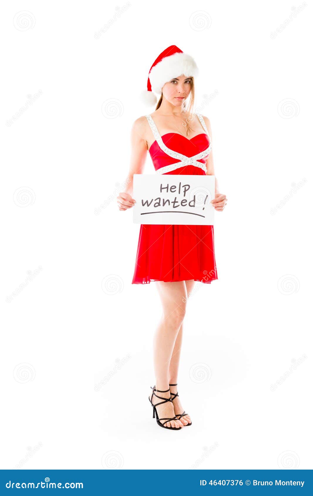 Model Isolated on White Holding a Sign Stock Photo - Image of sign ...