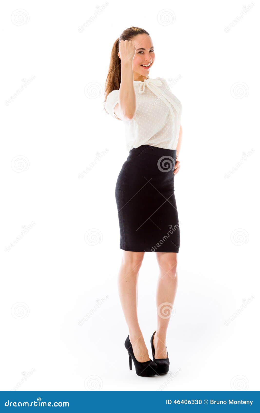 Model isolated on white stock photo. Image of happiness - 46406330