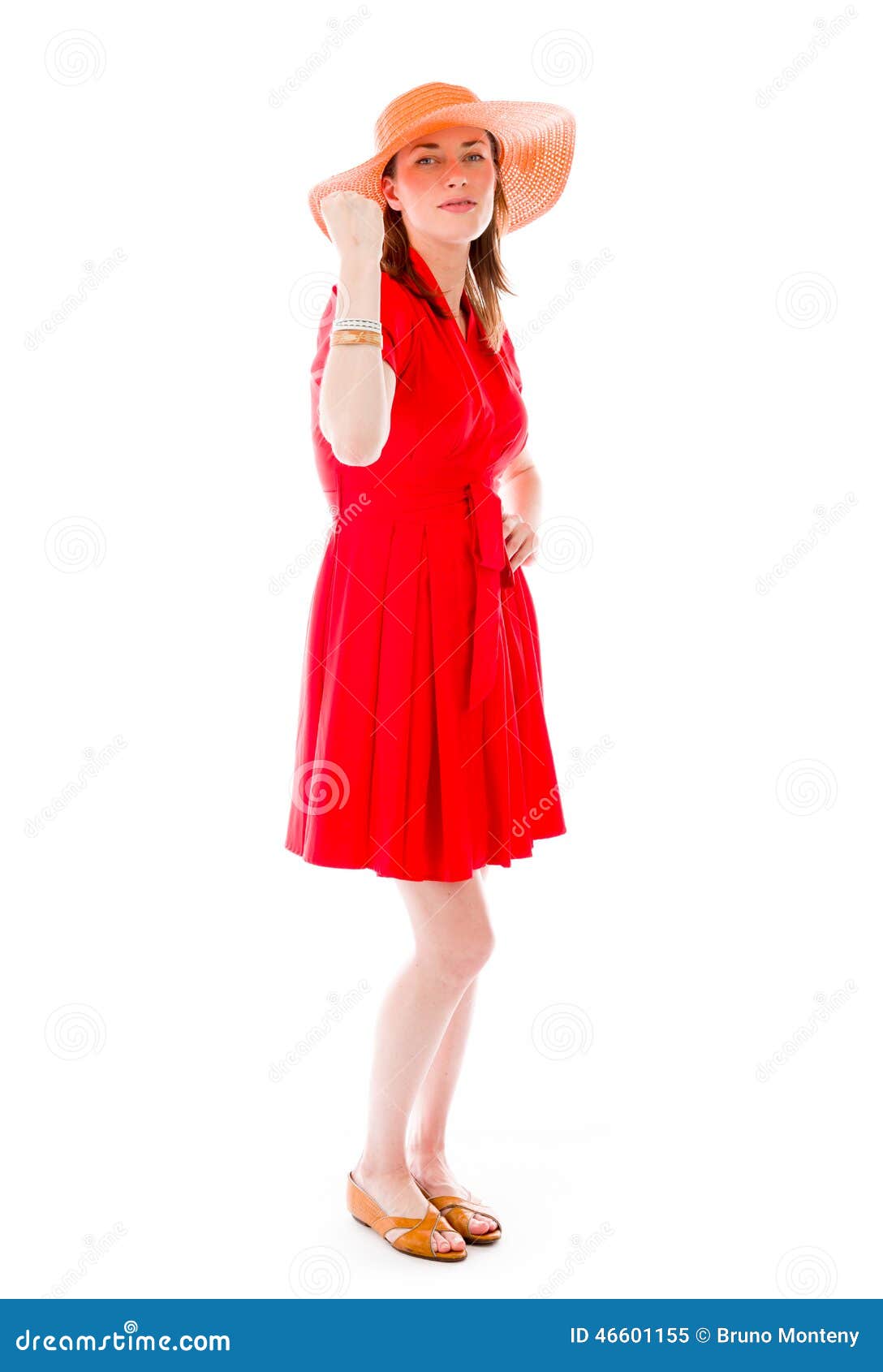 Model isolated on white stock image. Image of beautiful - 46601155