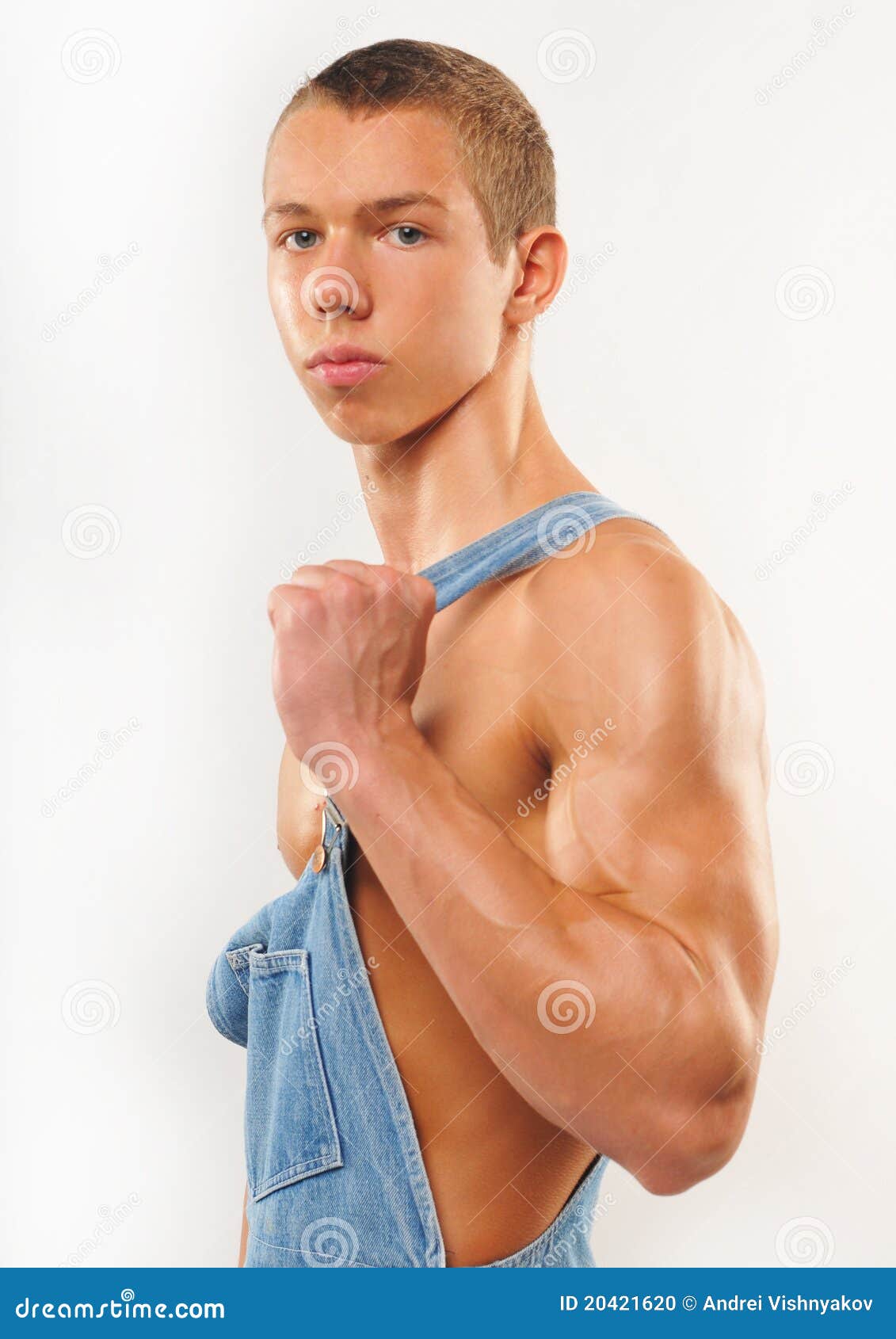 Model in jeans stock photo. Image of muscular, jeans - 20421620
