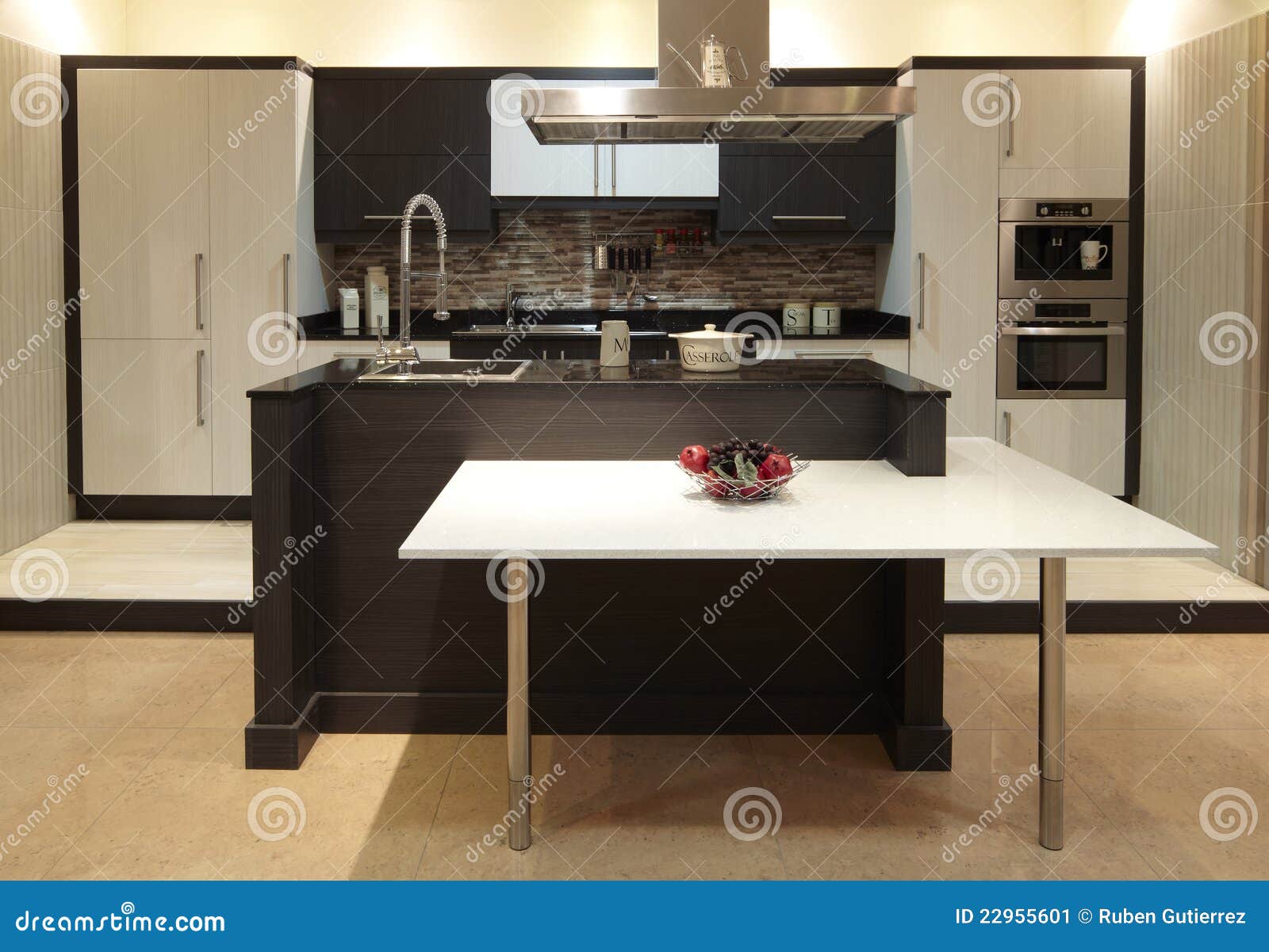 Model kitchen in shop stock image. Image of brown, shop - 22955601