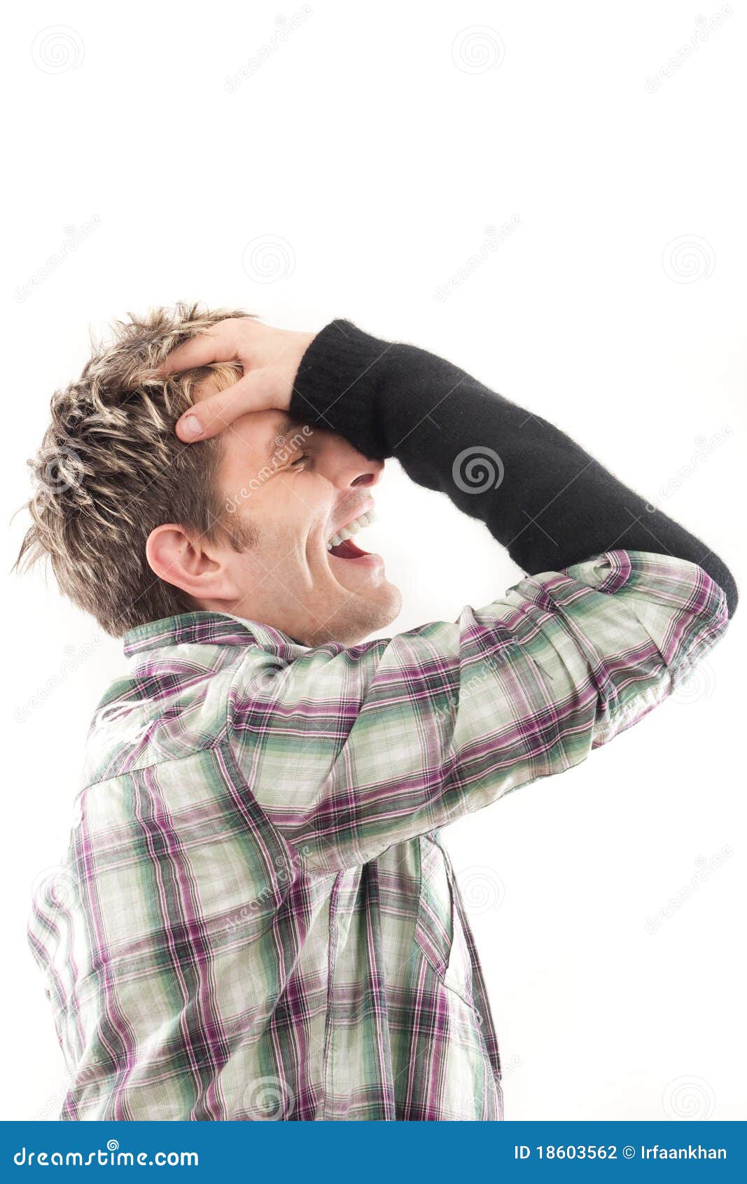 Model laughing stock photo. Image of isolated, career - 18603562