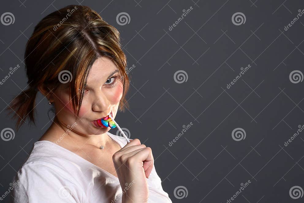 Model lolly stock afbeelding. Image of jong, grappig, wijfje - 1444063