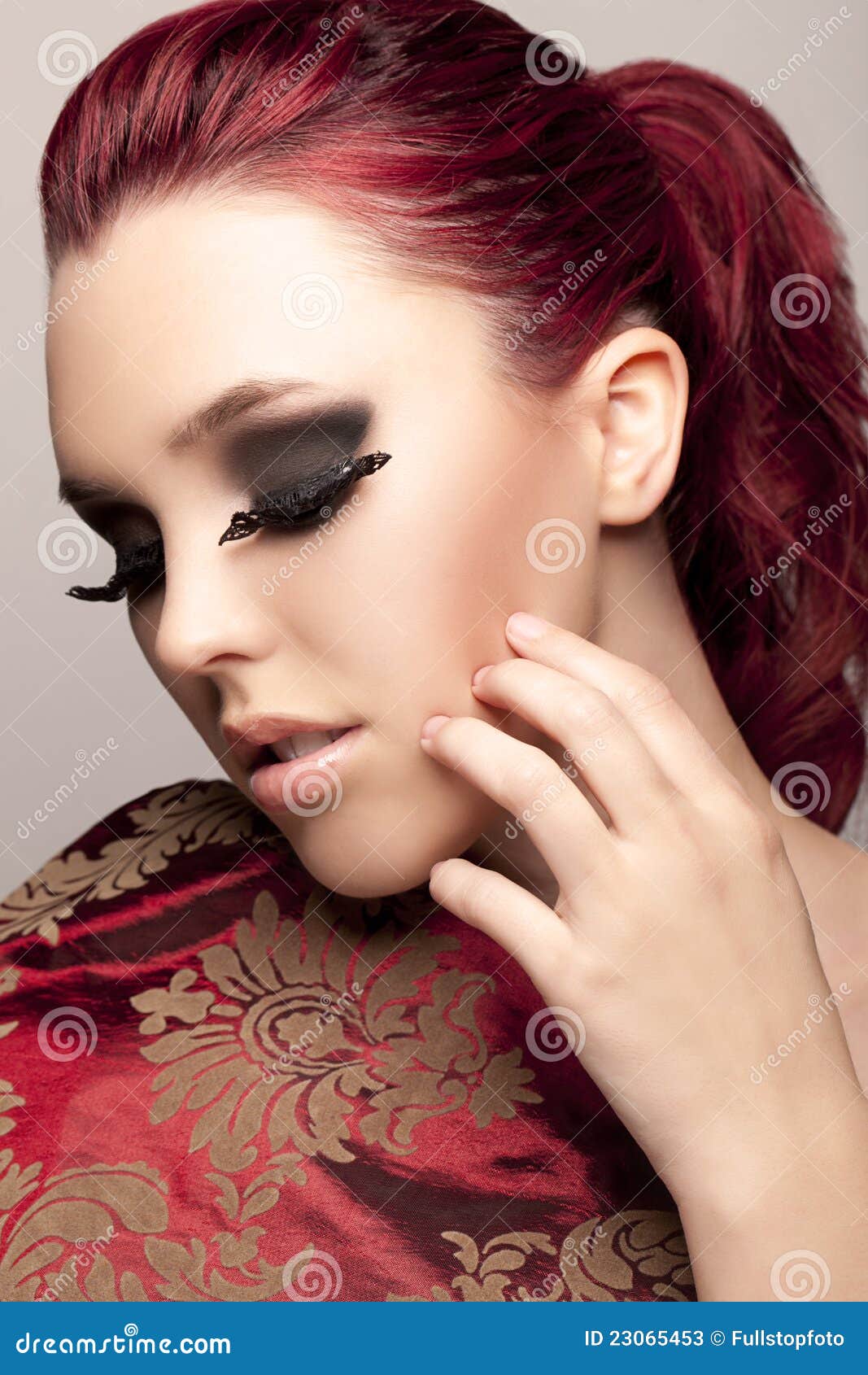 Model with long eyelashes stock image. Image of facial - 23065453