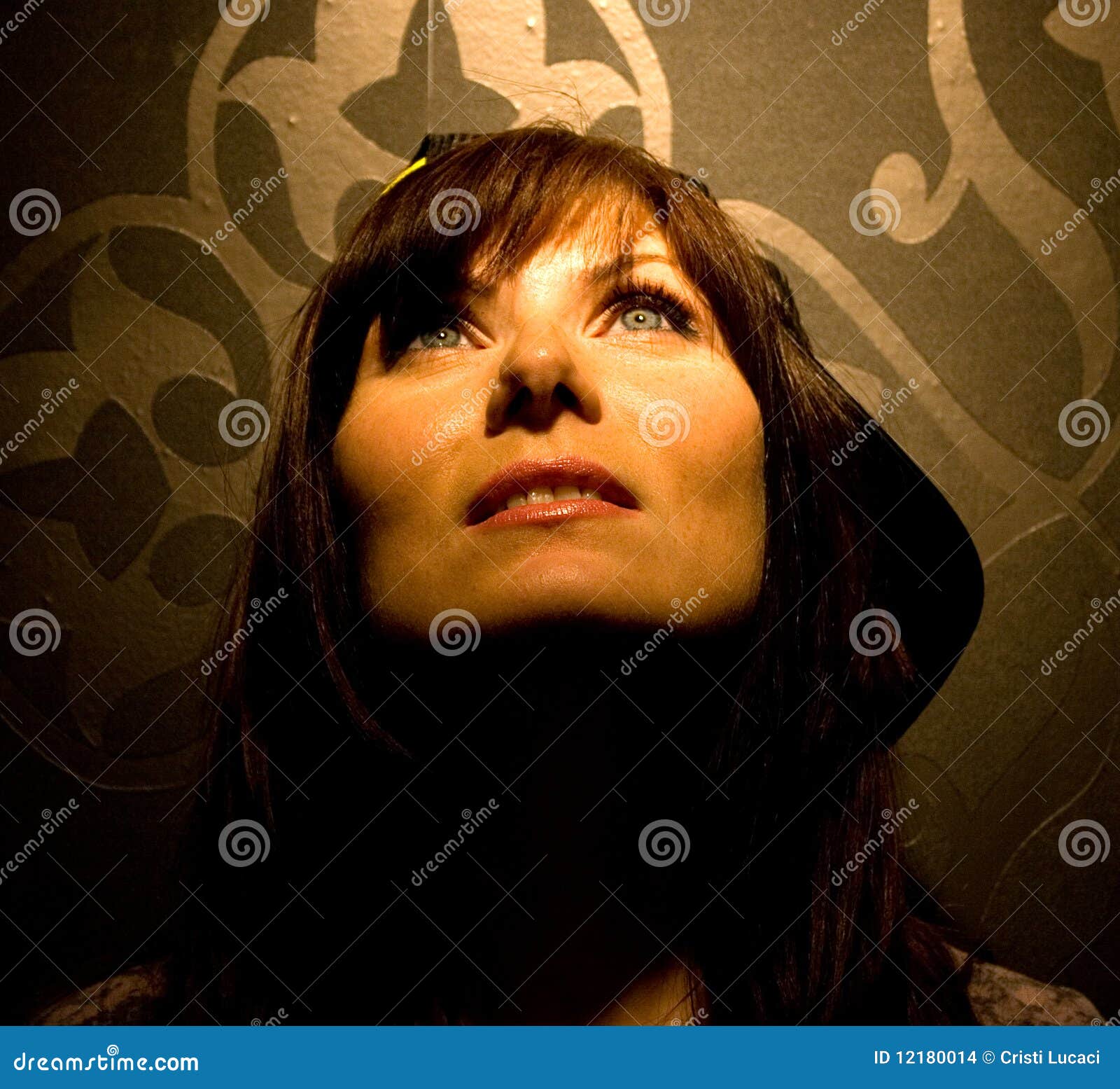 Model looking up stock photo. Image of female, adult - 12180014