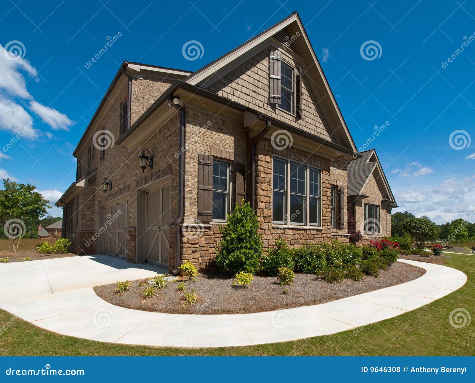 Model Luxury Home Exterior Extreme View Stock Photo - Image of suburb ...