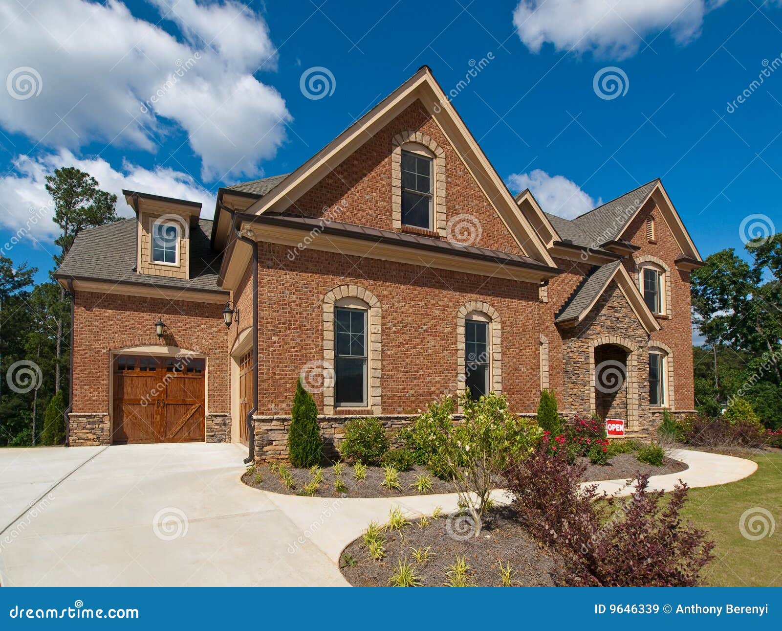 Model Luxury Home Exterior Side View Columns Stock Image ...