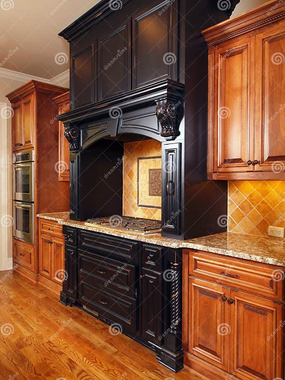 Model Luxury Home Interior Kitchen Stock Image - Image of furniture ...