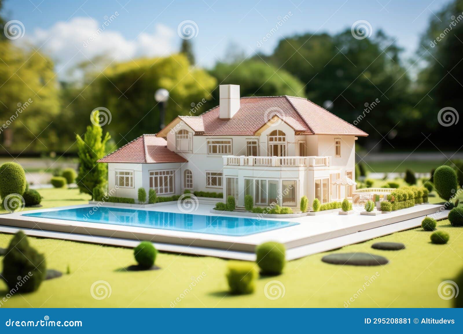 Model Luxury Home on Top of a Mortgage Deed Stock Image - Image of ...
