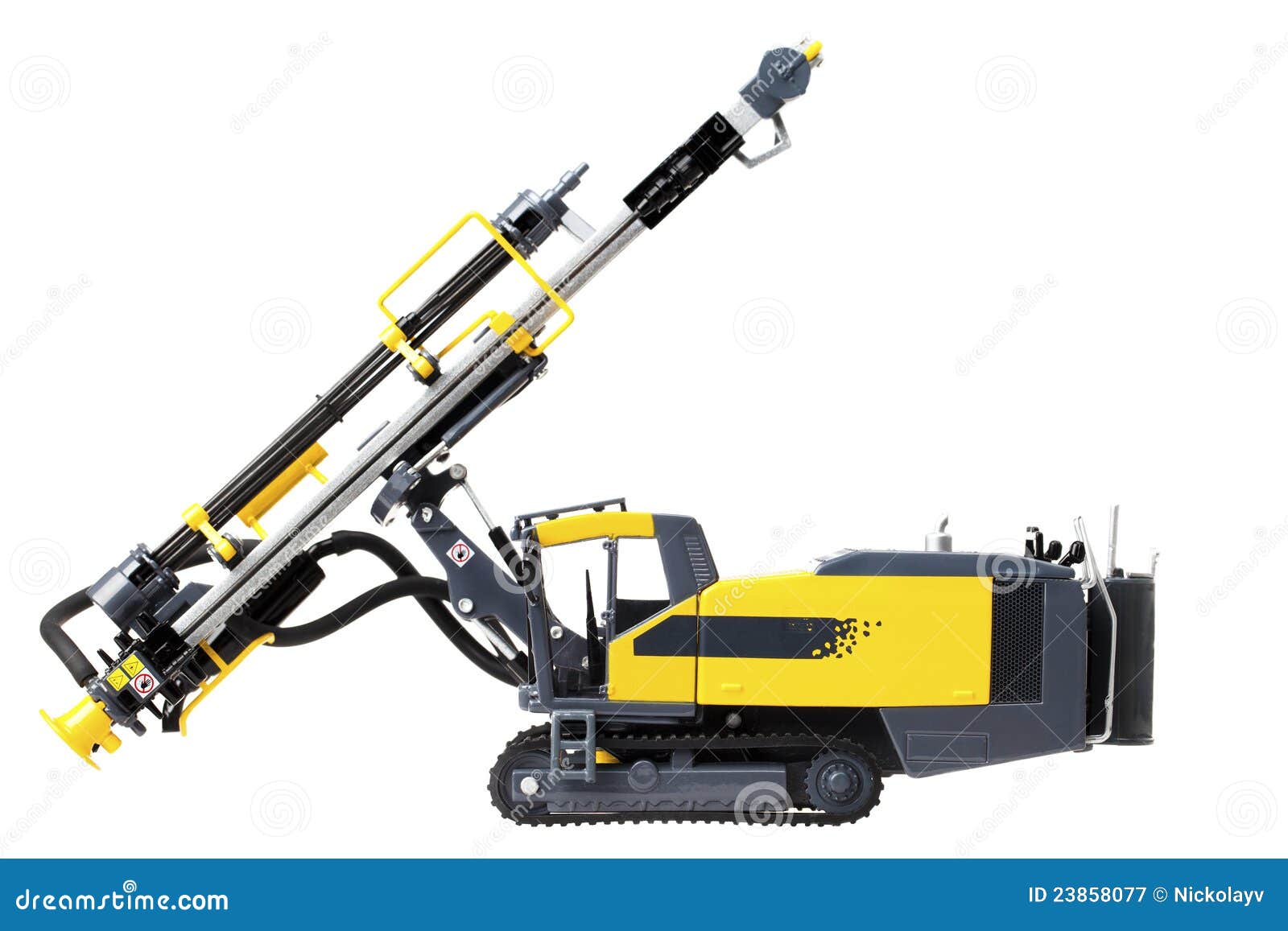 Machine For Drilling Holes In Hthe Concrete Wall. Red Professional ...