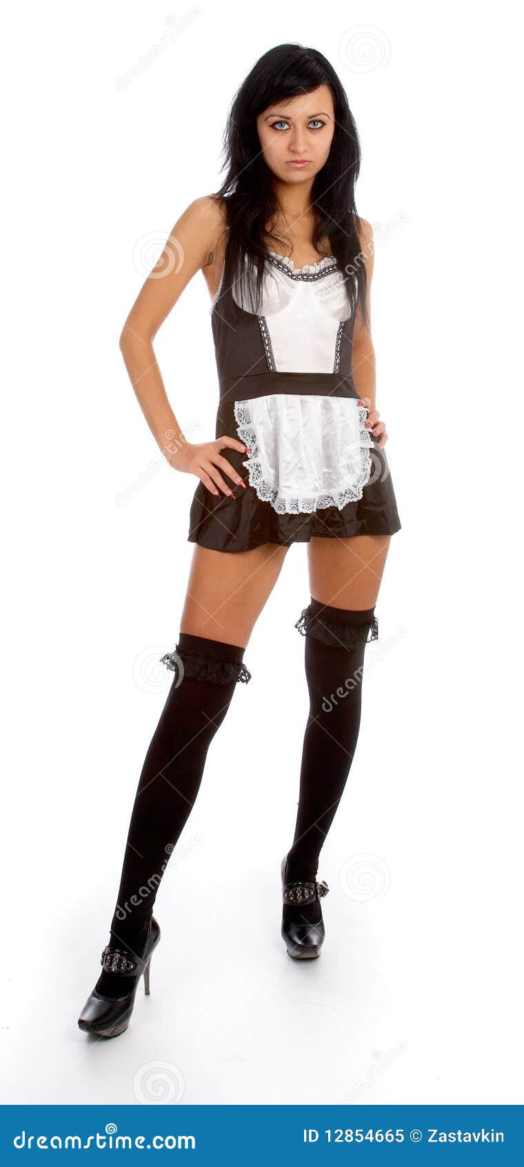 Model in maid clothes stock image. Image of female, cute - 12854665