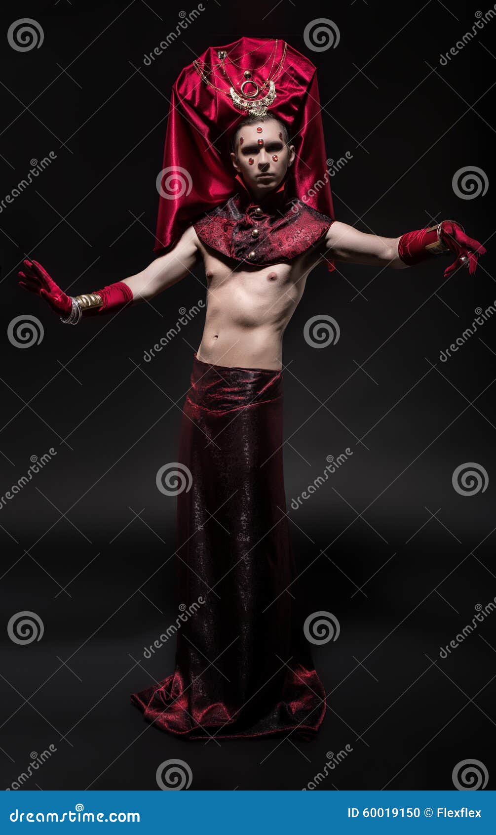 Model Man in Fantasy Costume Stock Photo - Image of powerful, character ...