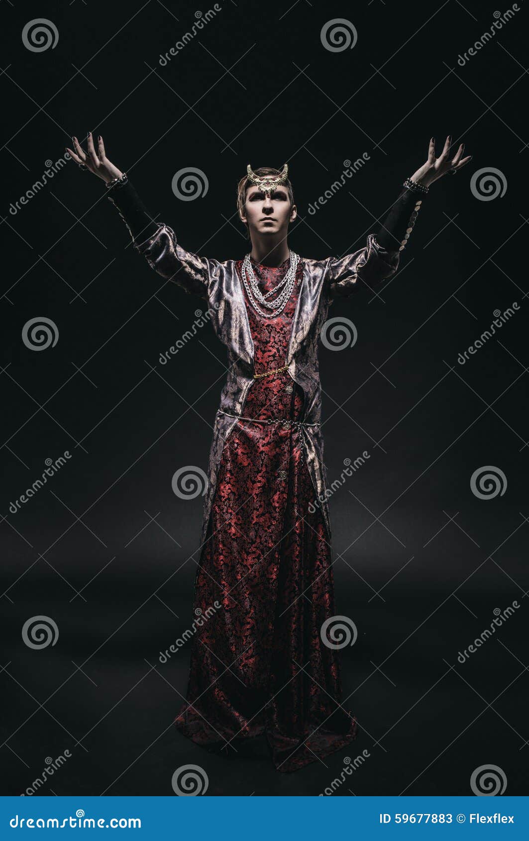 Model Man in Fantasy Costume Stock Image - Image of body, legend: 59677883