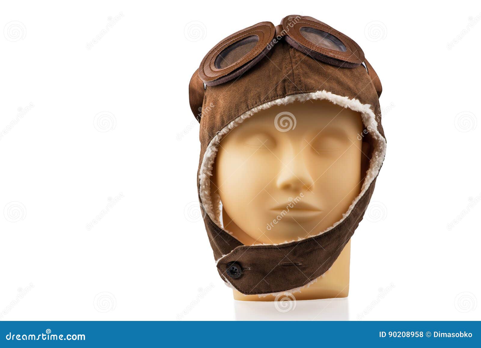 Model Mannequin Head with Pilot Cap Stock Photo - Image of isolated ...