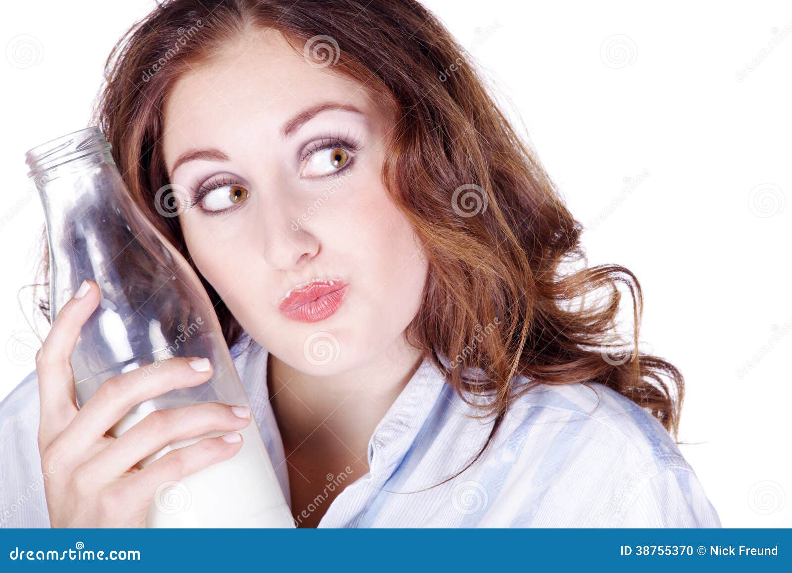 Model with milk stock photo. Image of diet, elegant, closeup - 38755370