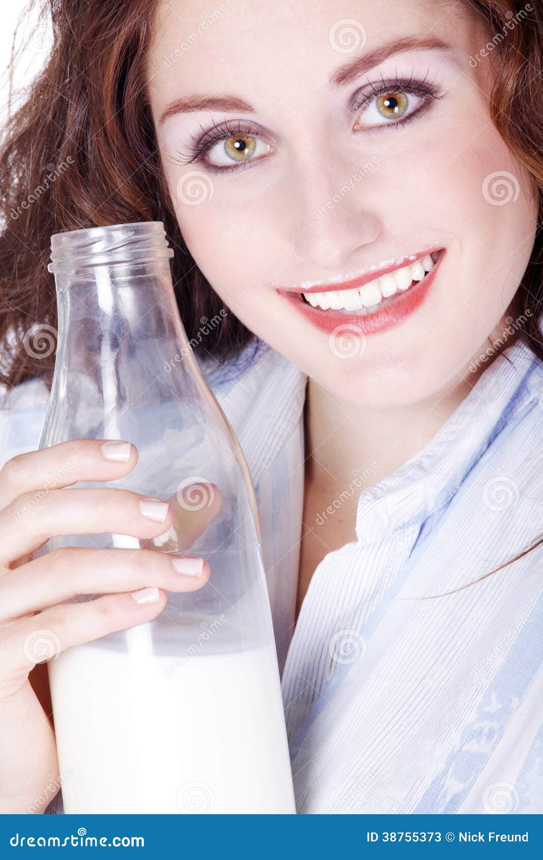 Model with milk stock image. Image of beautiful, morning - 38755373