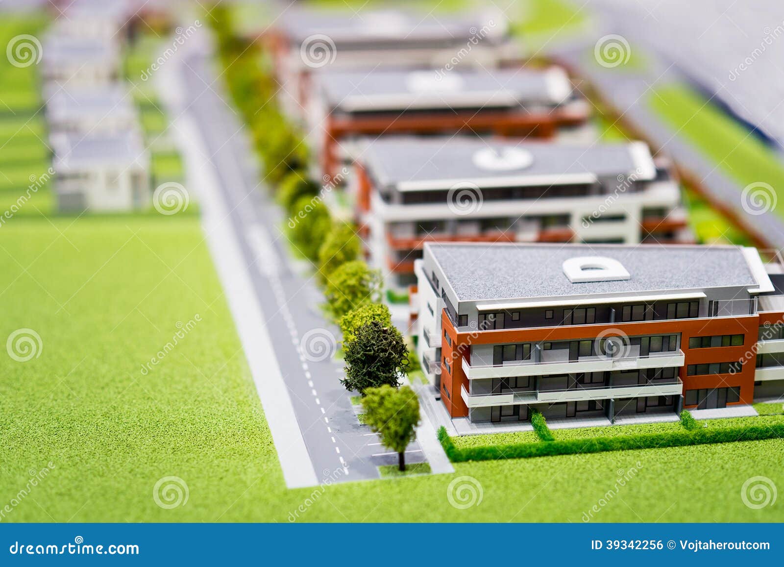 Model of Modern Block of Flats Stock Photo - Image of flats, house ...