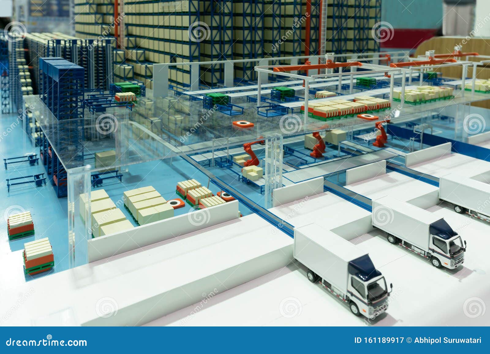 Model of Empty Conveyor Sorting Belt at Distribution Warehouse ...