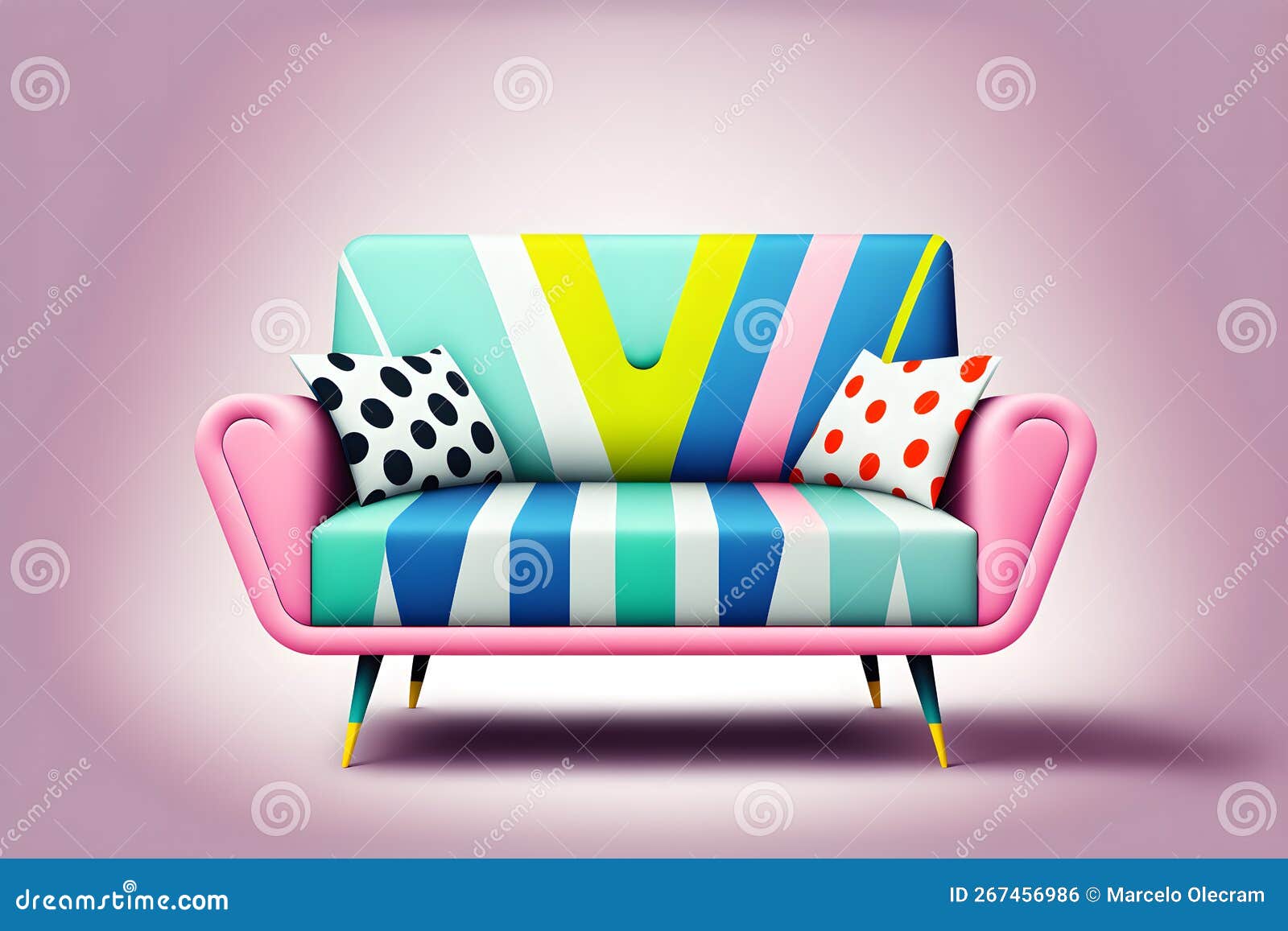 Red Single Sofa Icon Animated PNG Illustration Isolated On Transparent ...