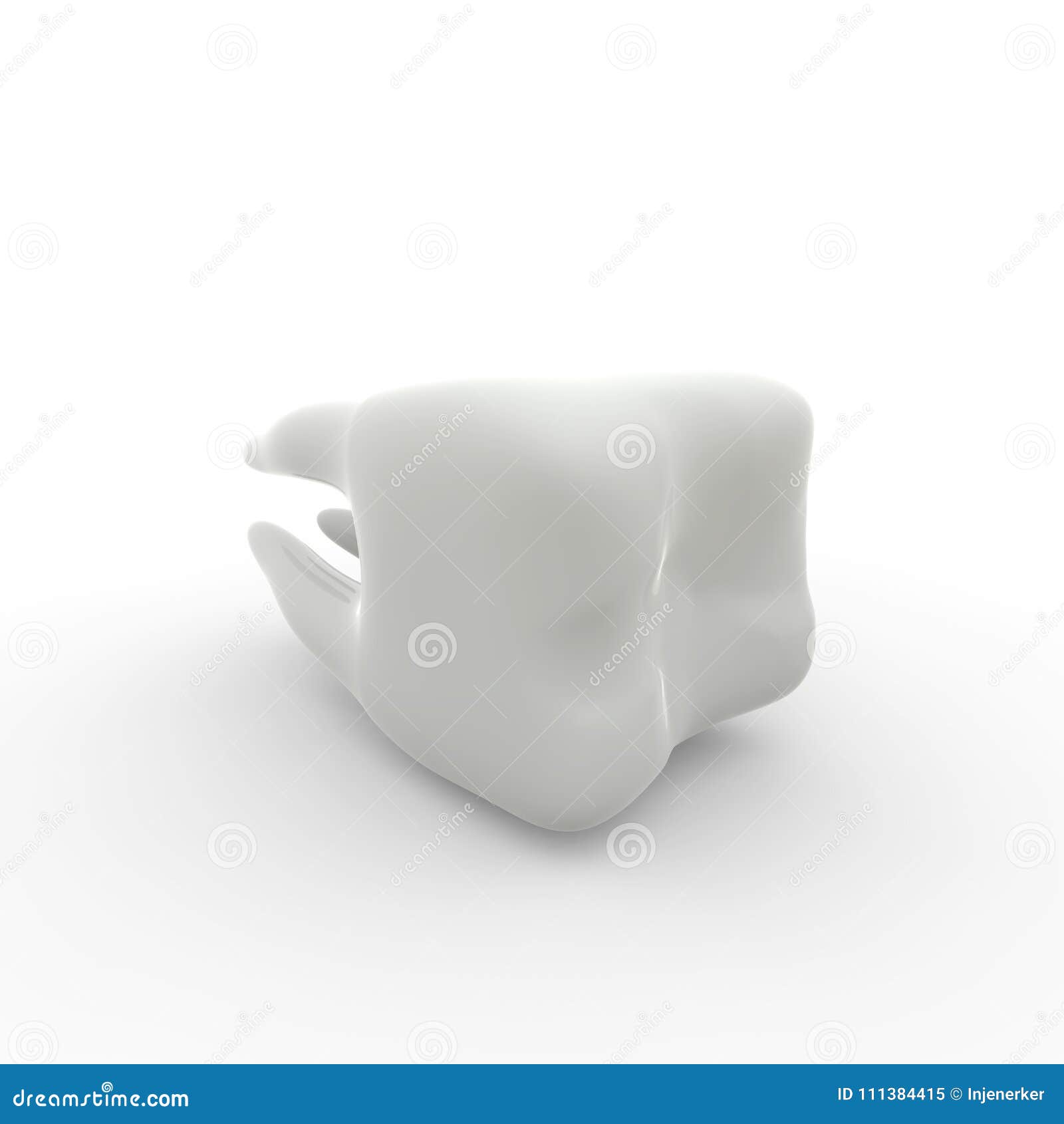 Model of a Molar Tooth on a White Isolated Background Stock ...