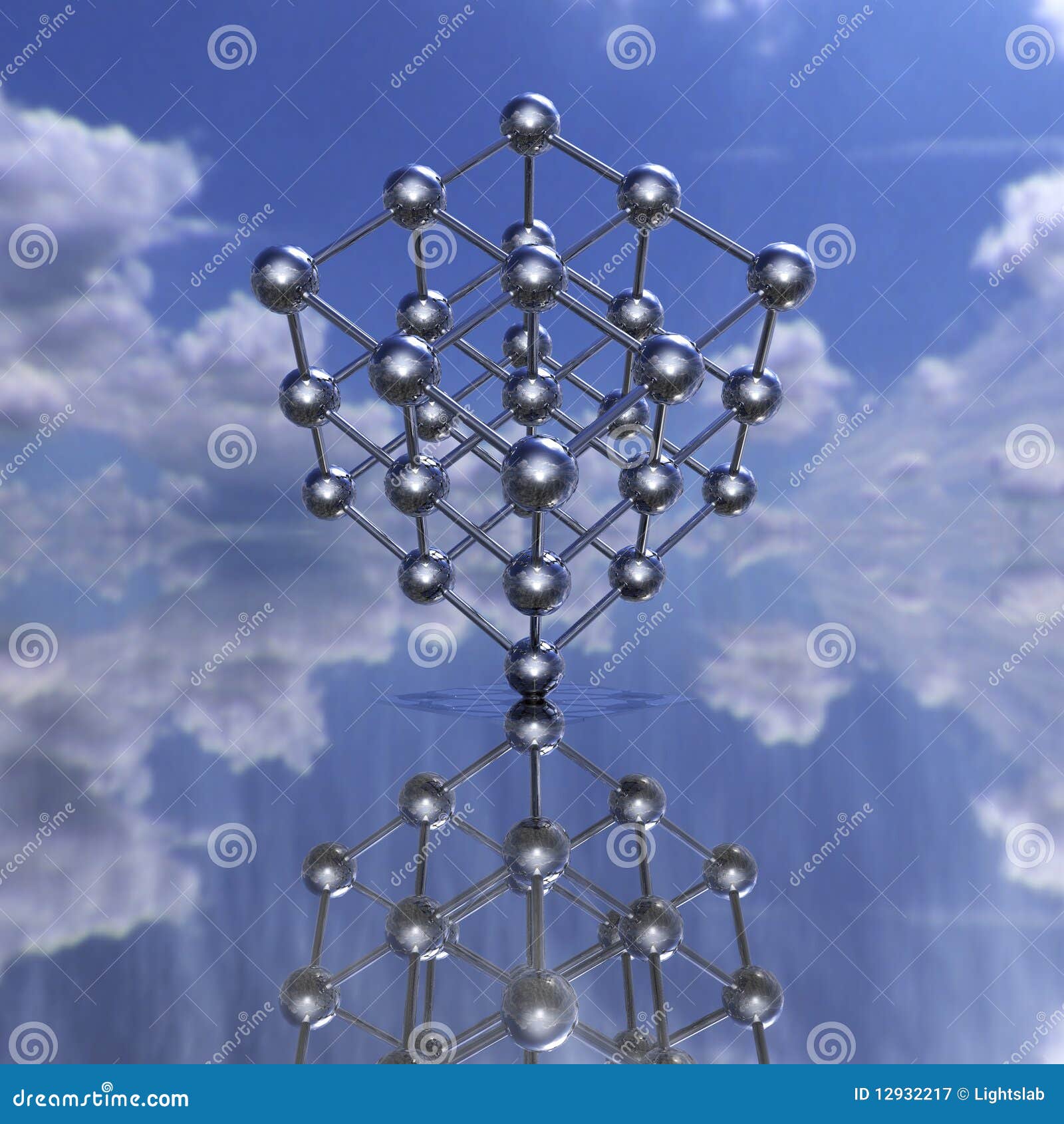 Model Of Molecular Lattice Royalty-Free Stock Photo | CartoonDealer.com ...