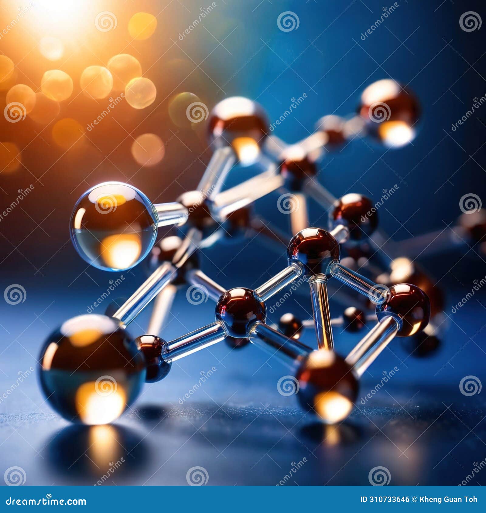 Model of Molecular Structure, Chemistry Representation of Molecule ...
