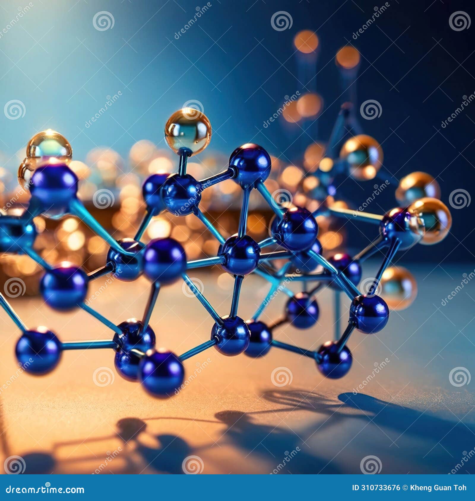 Model of Molecular Structure, Chemistry Representation of Molecule ...