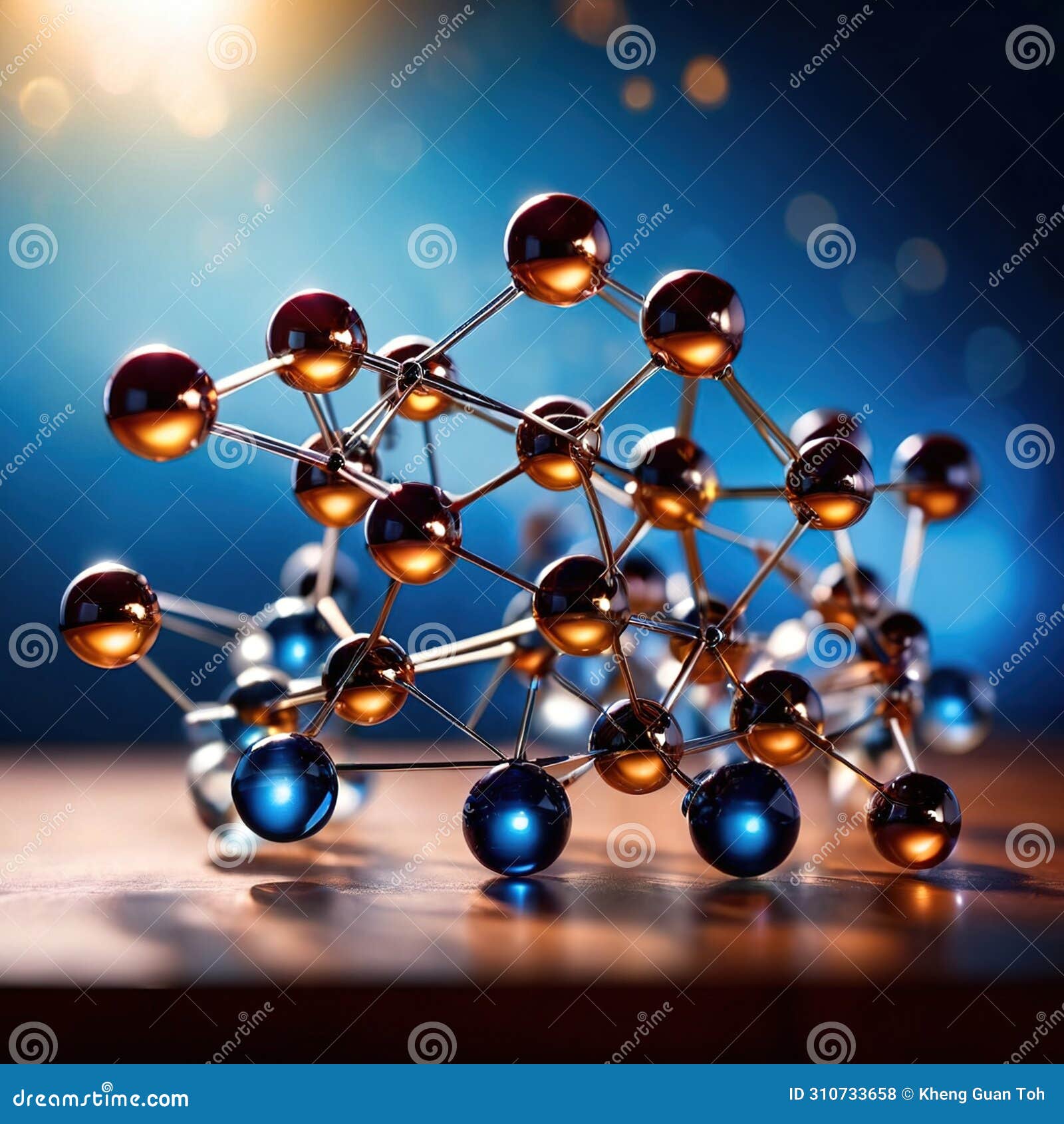 Model of Molecular Structure, Chemistry Representation of Molecule ...