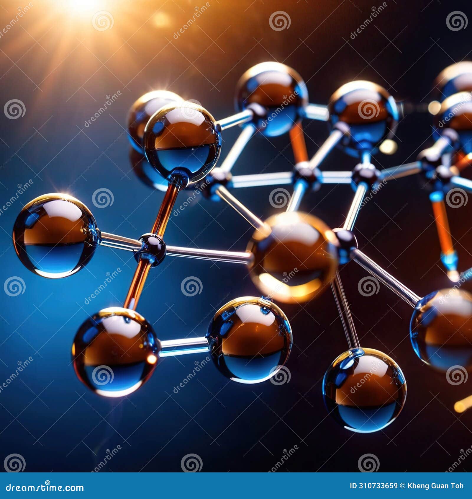 Model of Molecular Structure, Chemistry Representation of Molecule ...