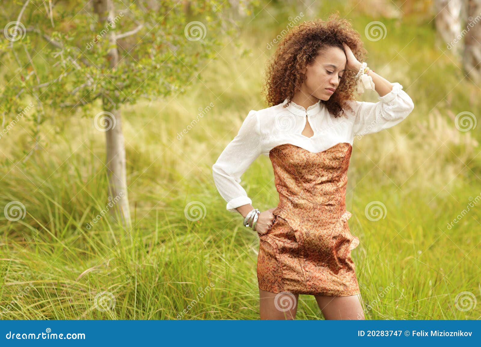 Model in nature stock image. Image of fashion, plants - 20283747
