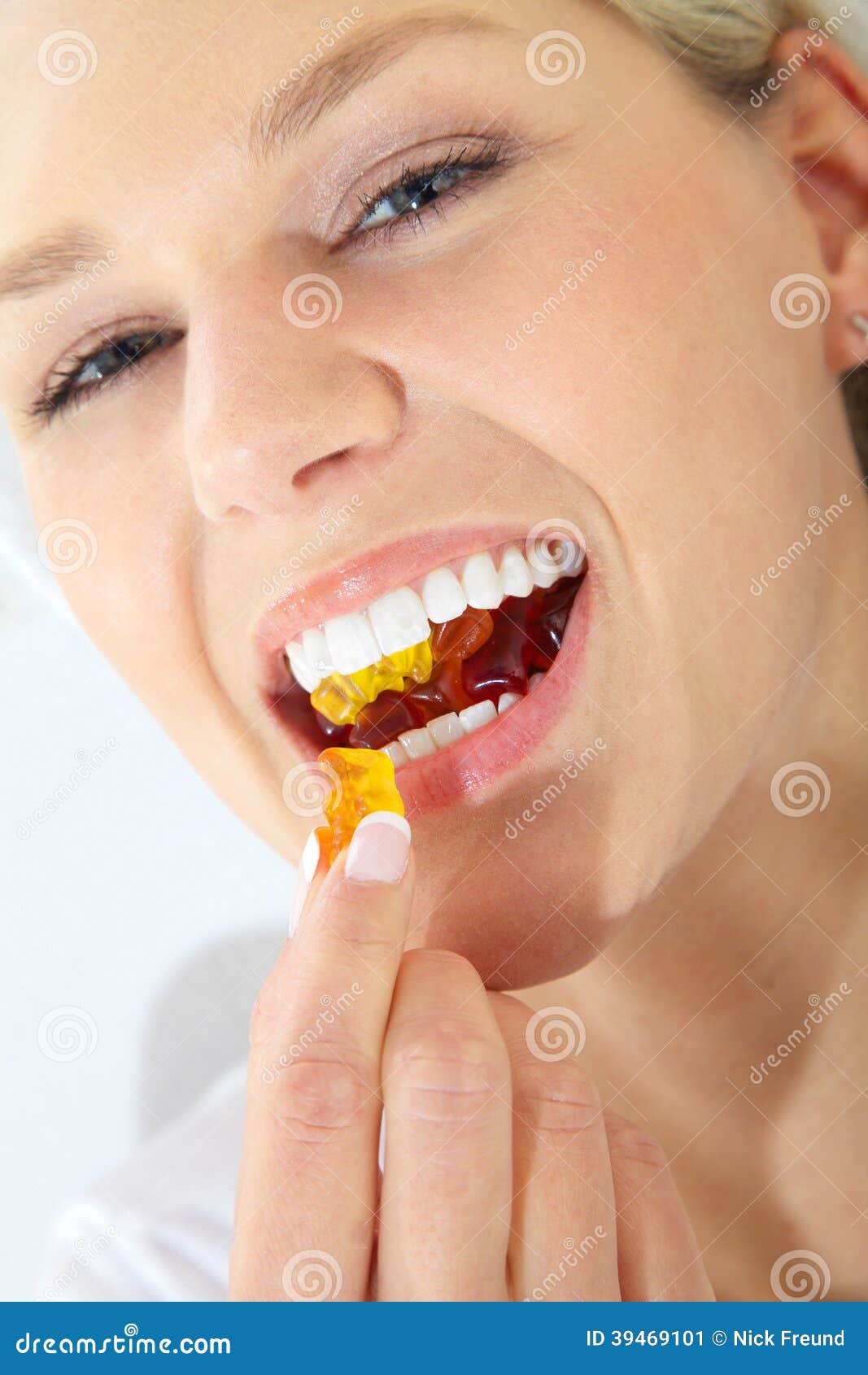 Model with nice teeth stock image. Image of dental, fresh - 39469101