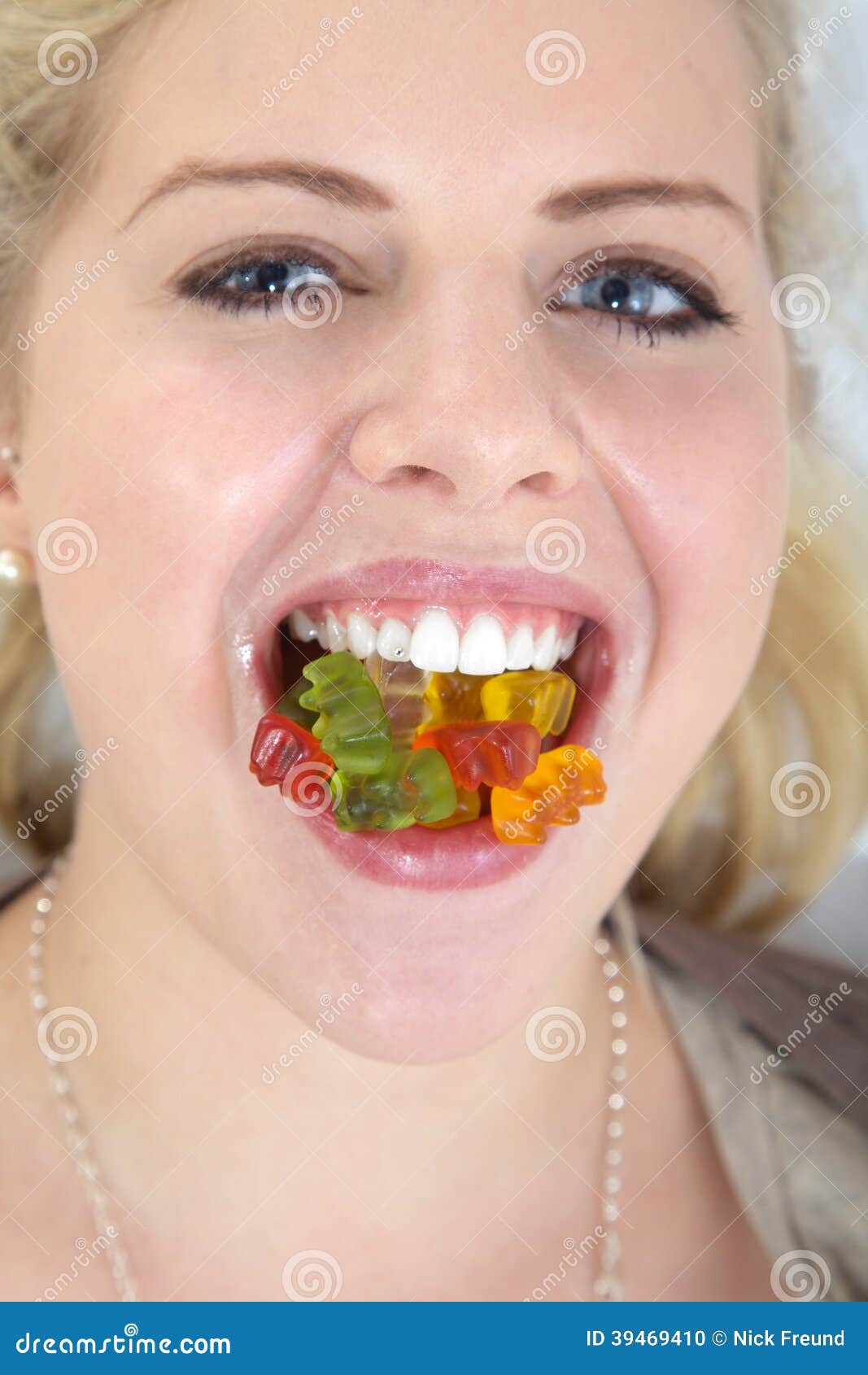 Model with nice teeth stock photo. Image of beauty, mouth - 39469410