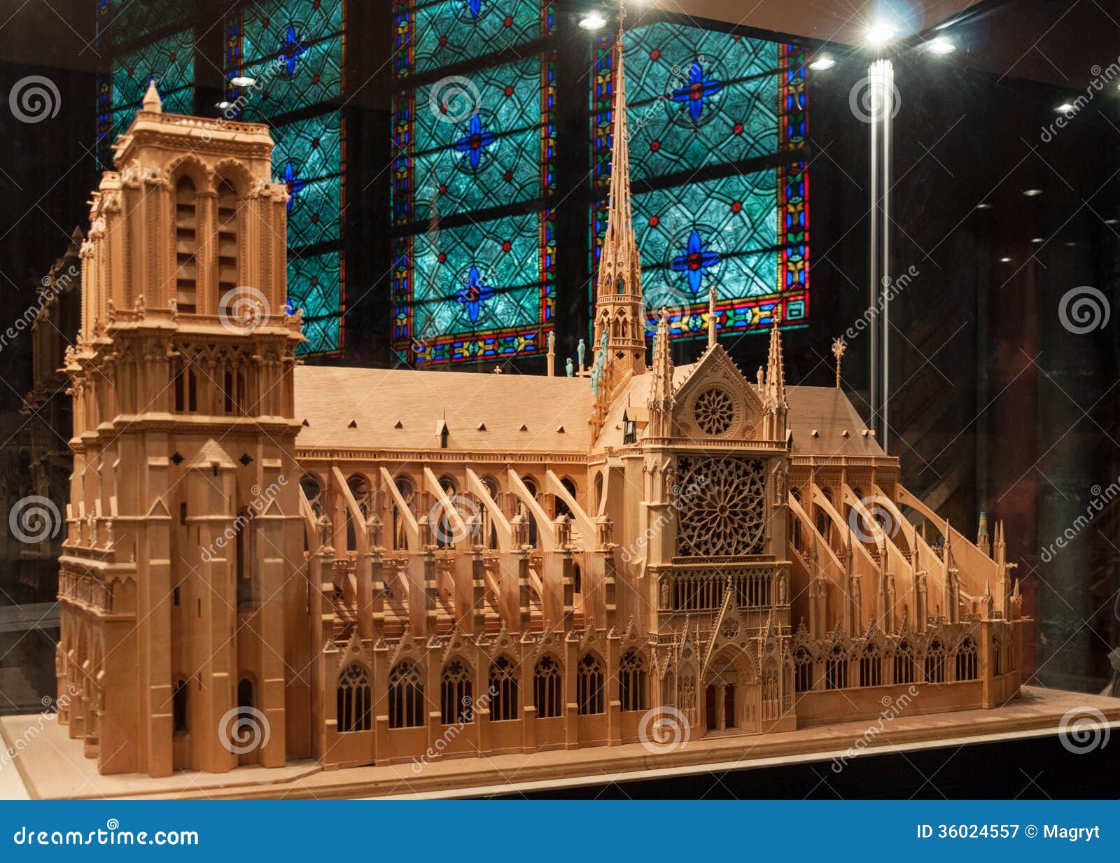 Model of Notre Dame. Paris stock image. Image of religion - 36024557