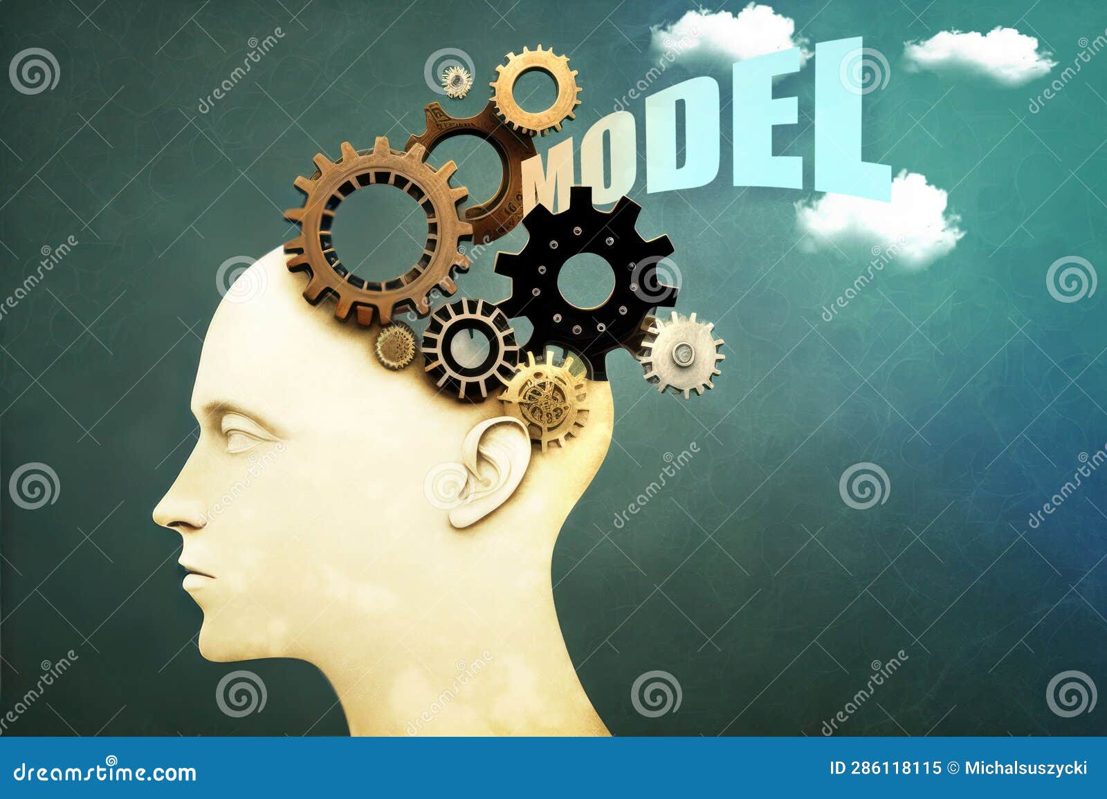 Model that Occupies Human Mind Stock Illustration - Illustration of ...