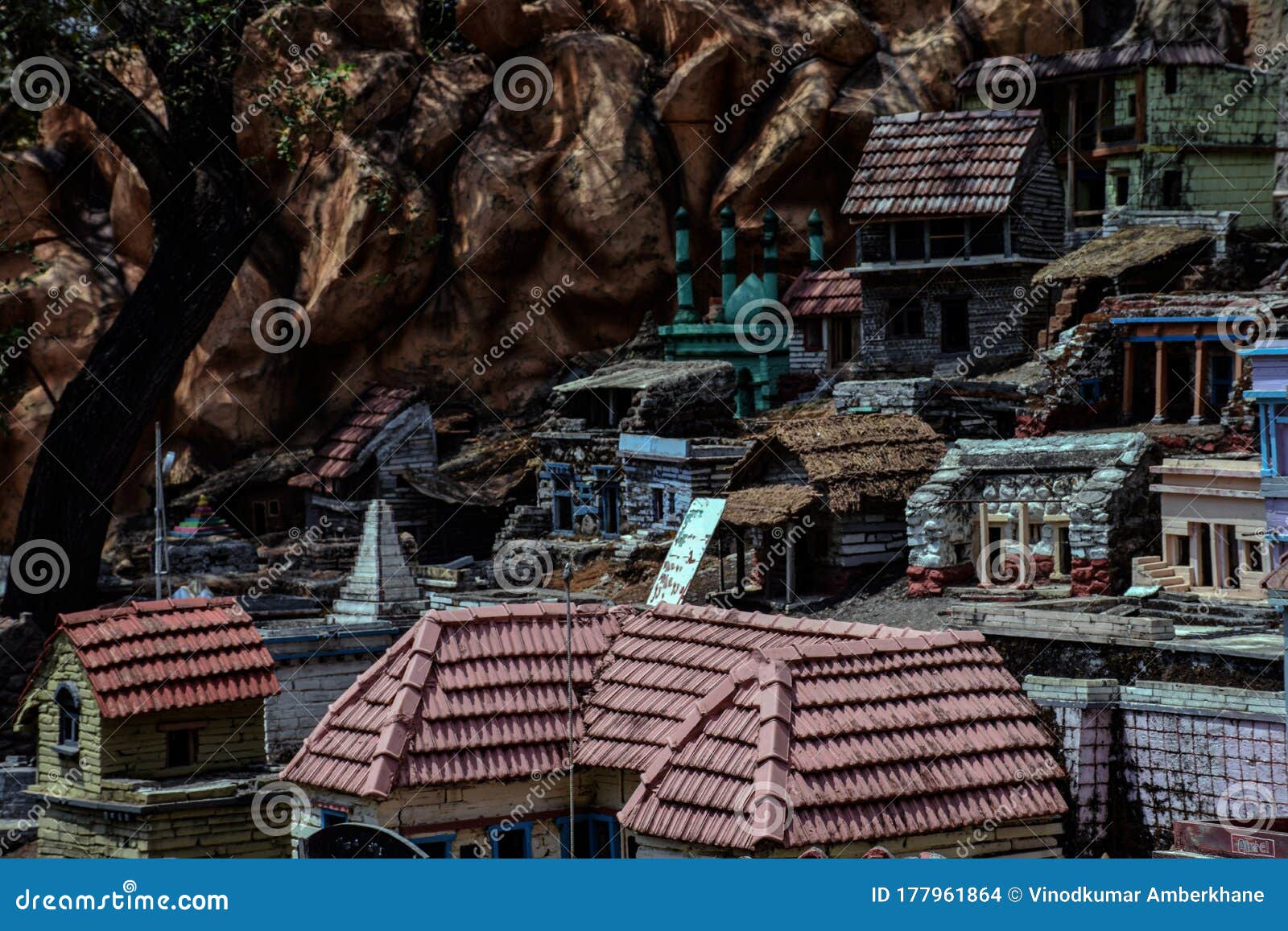Model of a Old Indian Village in the Museum Editorial Stock Image ...