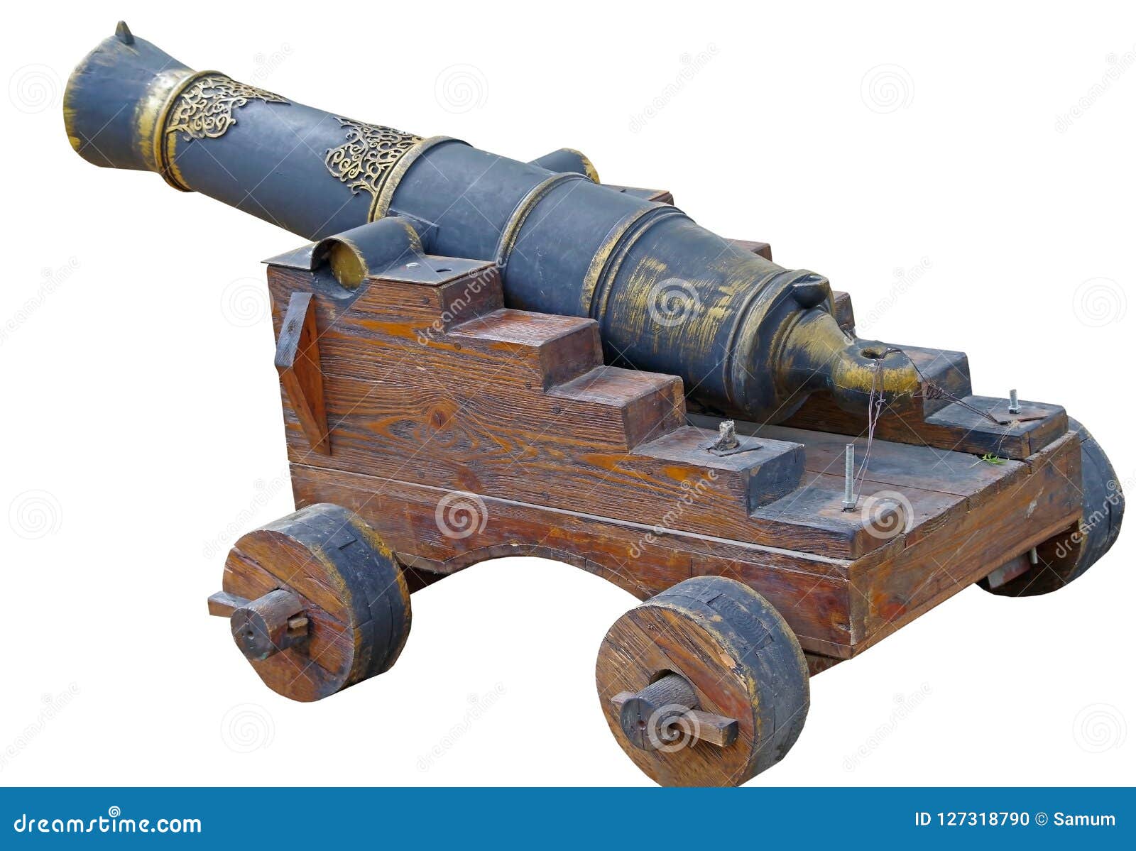 Model of old cannon stock photo. Image of history, ship - 127318790