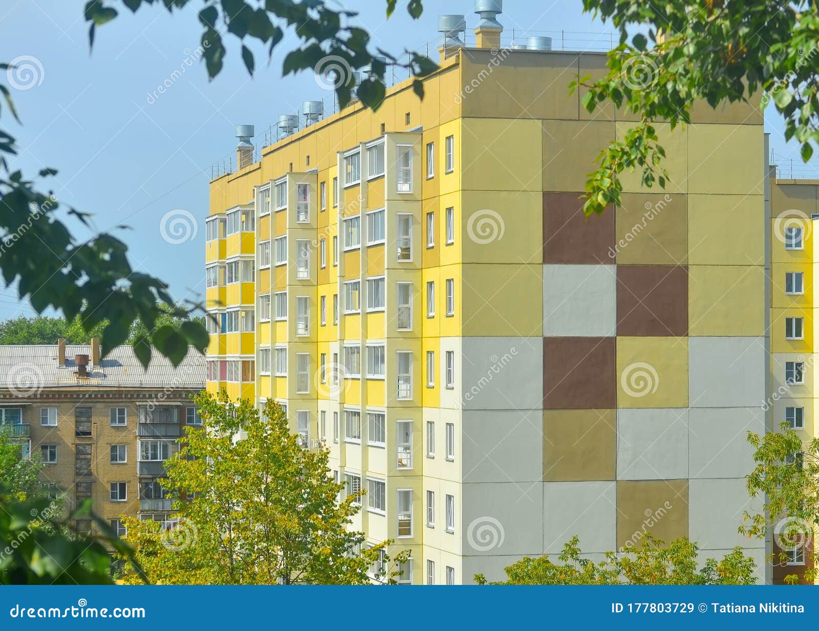 Model Panel Apartment Building in a Residential Block Stock Image ...