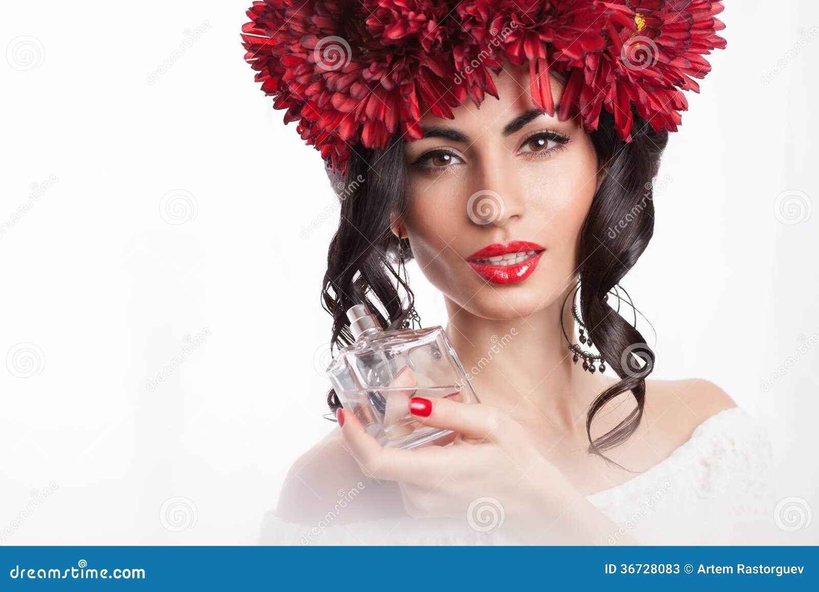 Model with parfume bottle stock image. Image of face - 36728083