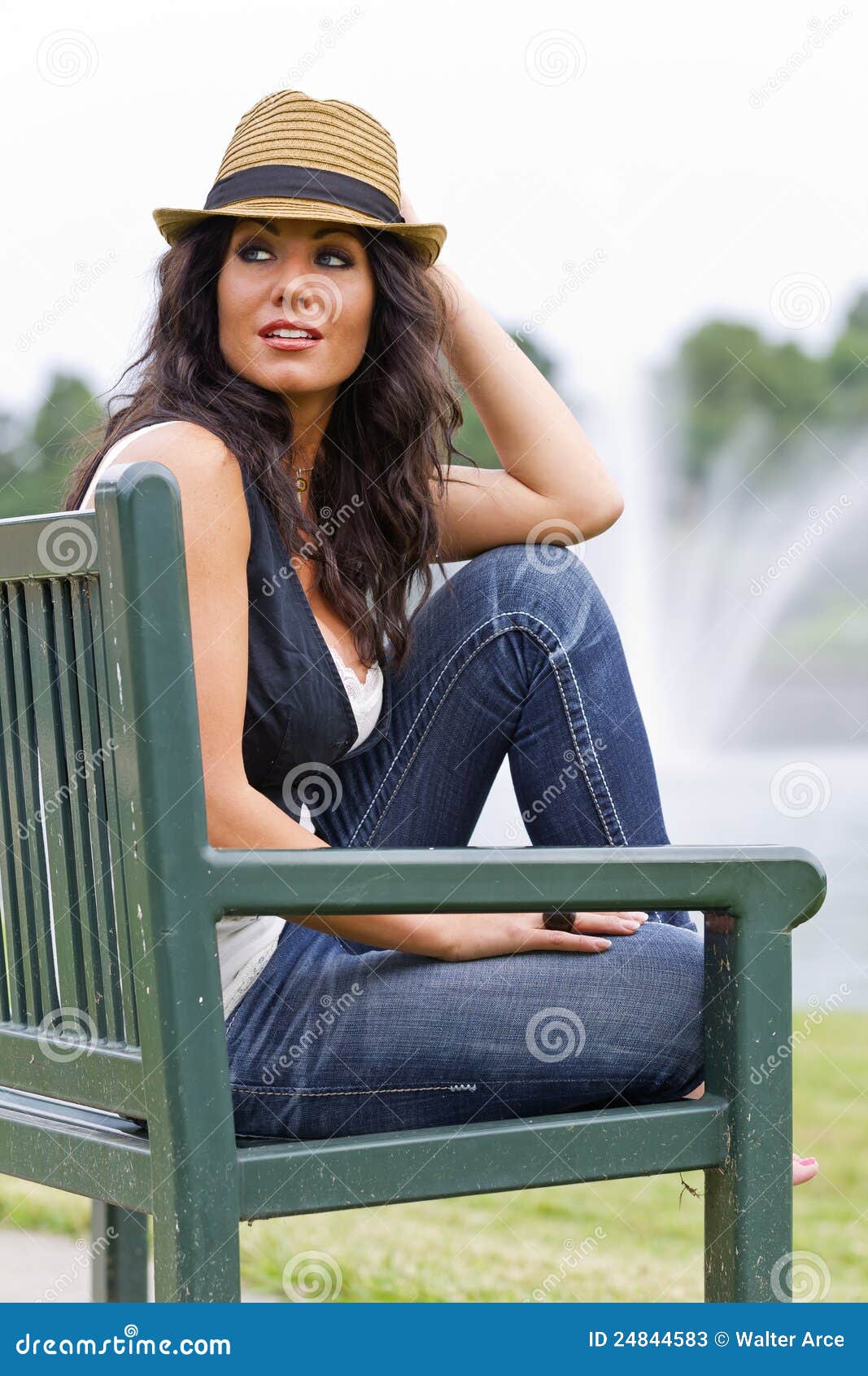 Model in Park stock image. Image of cute, face, bright - 24844583