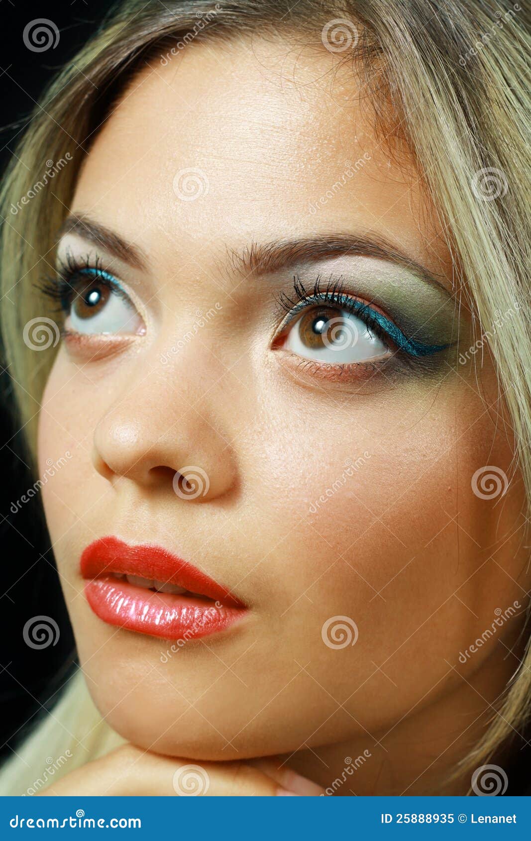 Model with perfect make up stock image. Image of colorful - 25888935