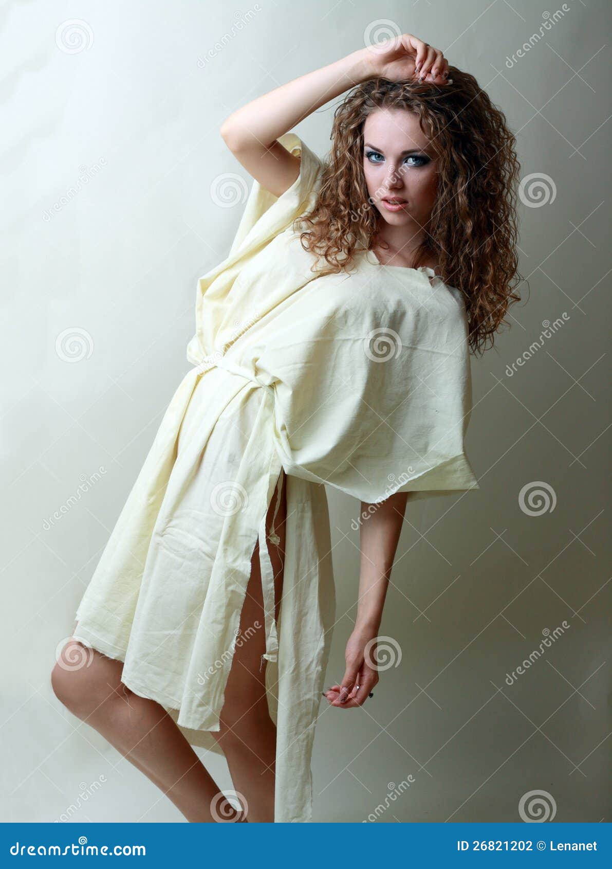 Model with Perfect Make Up in Tatters Stock Photo - Image of close ...